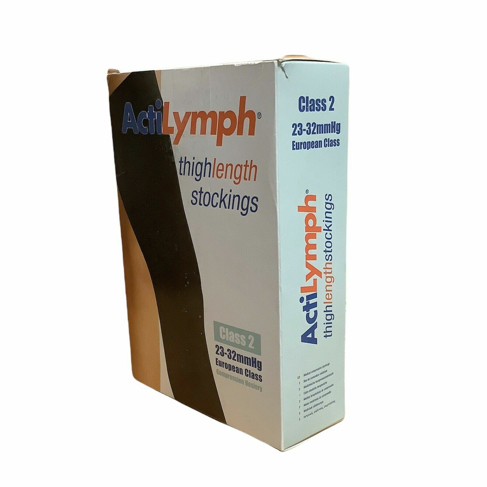ActiLymph Class 2 Thigh Hold Up Stockings 23-32mmHg Black Medium ...