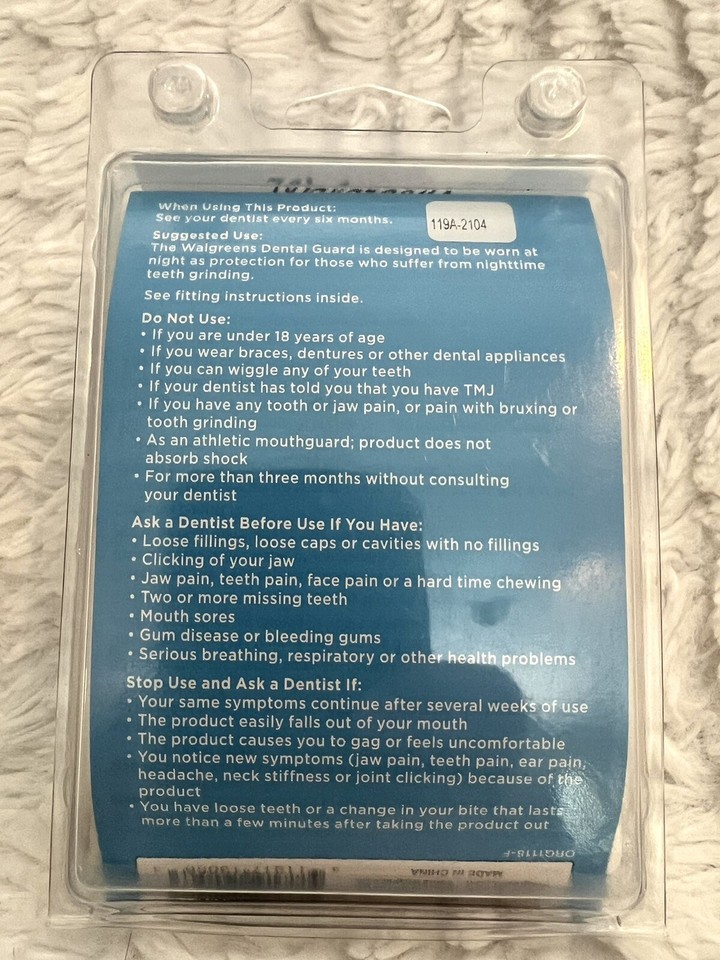 2 Packs Walgreens Dental Guard for Nighttime Teeth Grinding (Bruxism ...