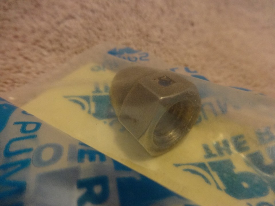 GOULDS PUMP, IMPELLER NUT FOR CENTERFUGAL PUMP 9/16 CORSE, 304 SS ...