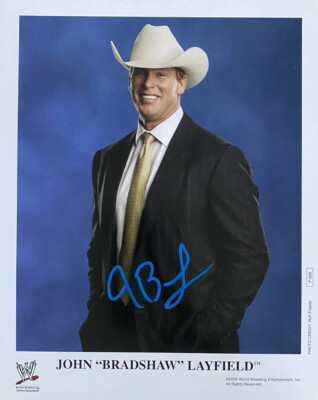 Official WWE John Bradshaw Layfield P-889 HAND SIGNED Autographed 8X10 ...