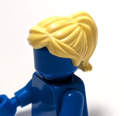 Lego - Minifigure Hair - Yellow Blonde, Ponytail, Side Part | eBay