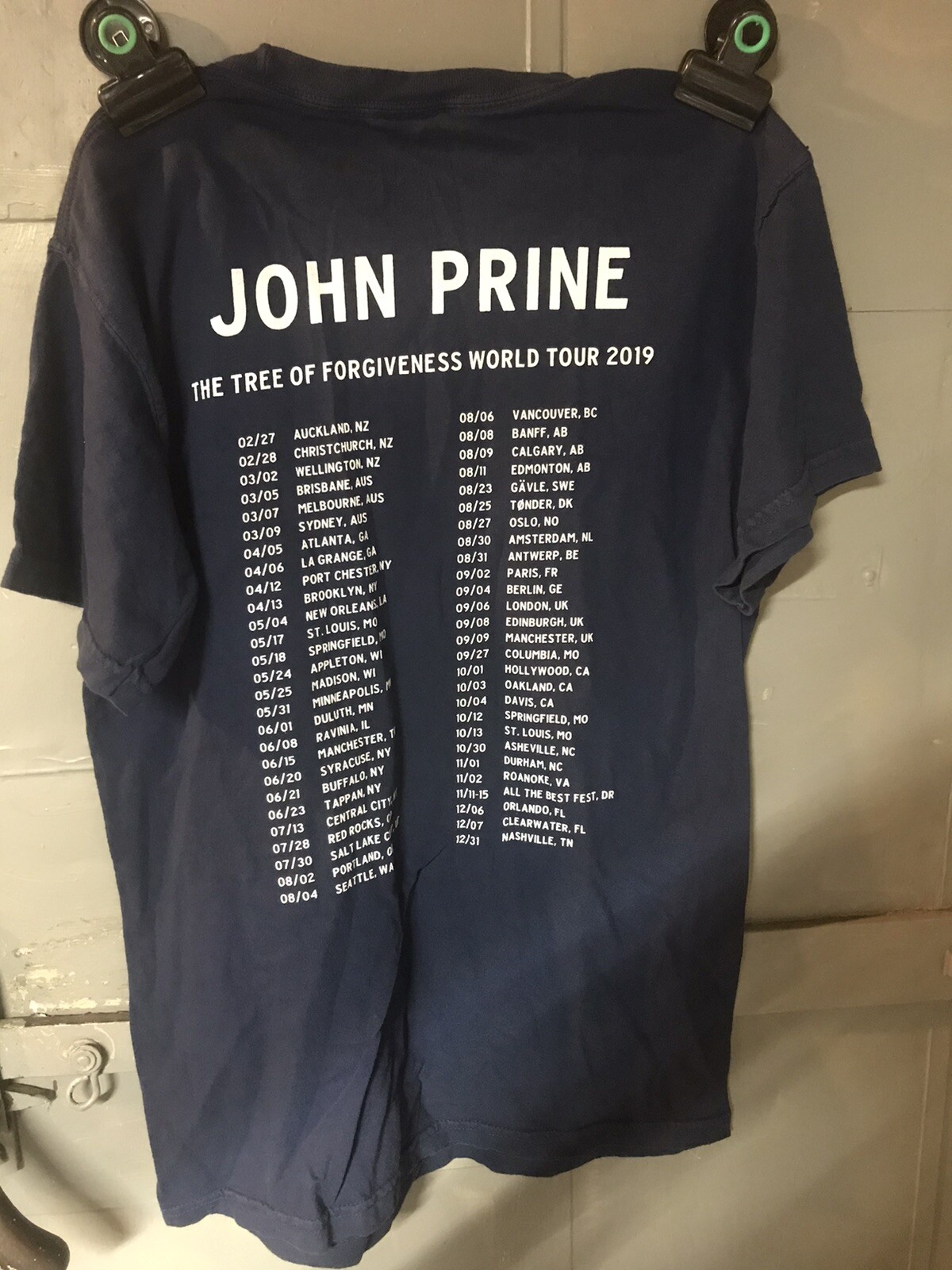 John Prine The Tree Of Forgiveness 2019 Tour Merch Mens Dark Blue ...