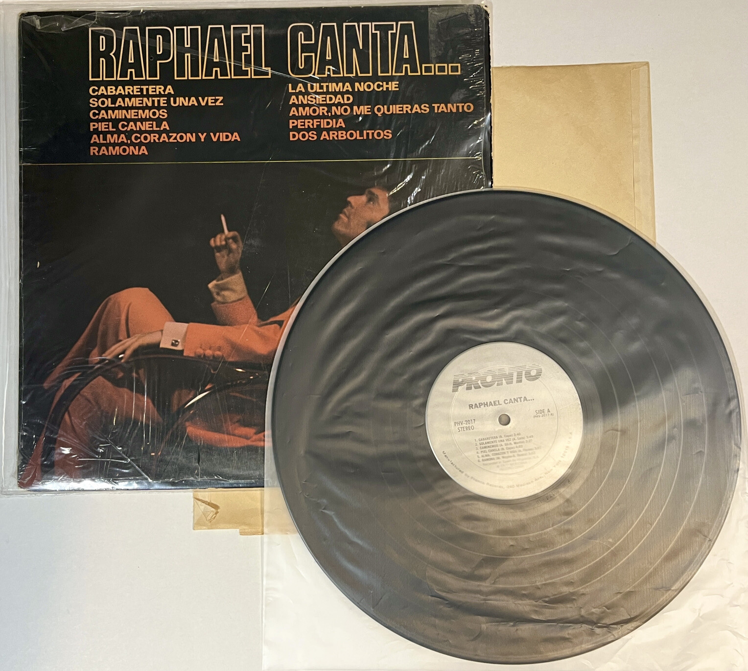 RAPHAEL CANTA... LP LATIN VINYL RECORD 1977 PRONTO RECORDS EX | eBay