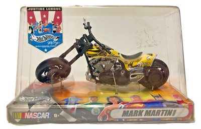 NEW Hot Wheels Justice League Nascar Collection MARK MARTIN Motorcycle ...