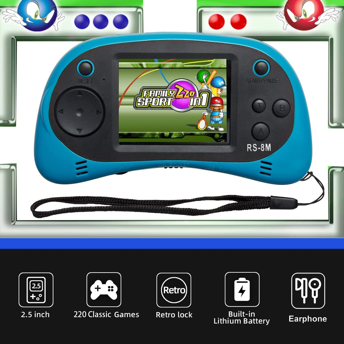 Mods Games Retro Handheld Game Console - 220 Classic Games For Kids (2. ...