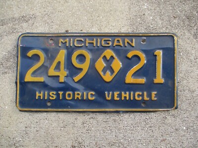 Michigan Historic Vehicle license plate # 249 21 | eBay