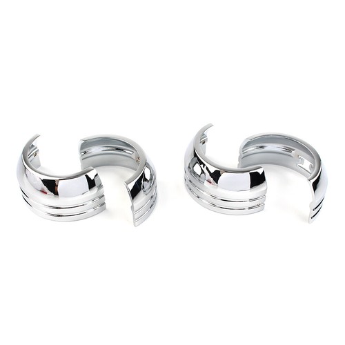 Chrome Fork Boot Cap Cover for Harley Sportster Fat Bob FXDF 49mm Front ...