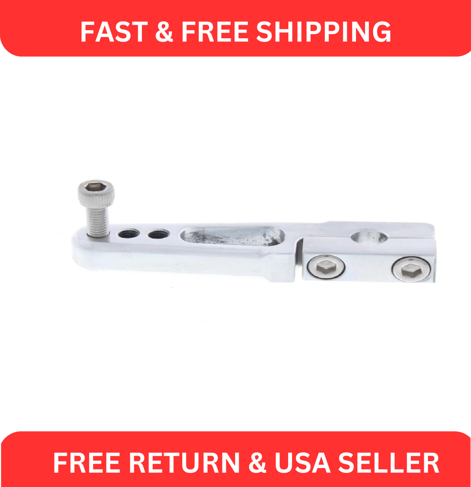 Aluminum Throttle Linkage Arm, 5/16" Shaft, Polished Finish, 3.017 ...