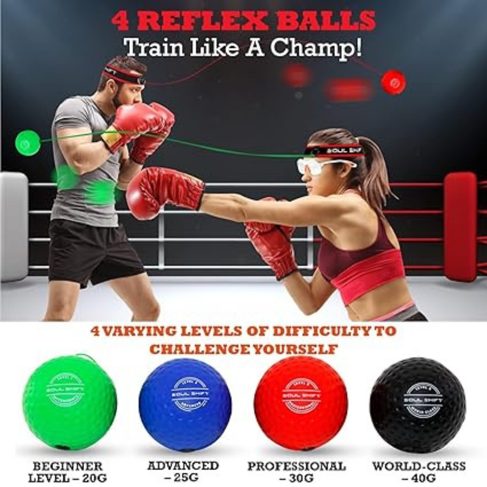 Boxbollen Reflex Ball Headband Set - Used by Celebrities - MMA Gear ...