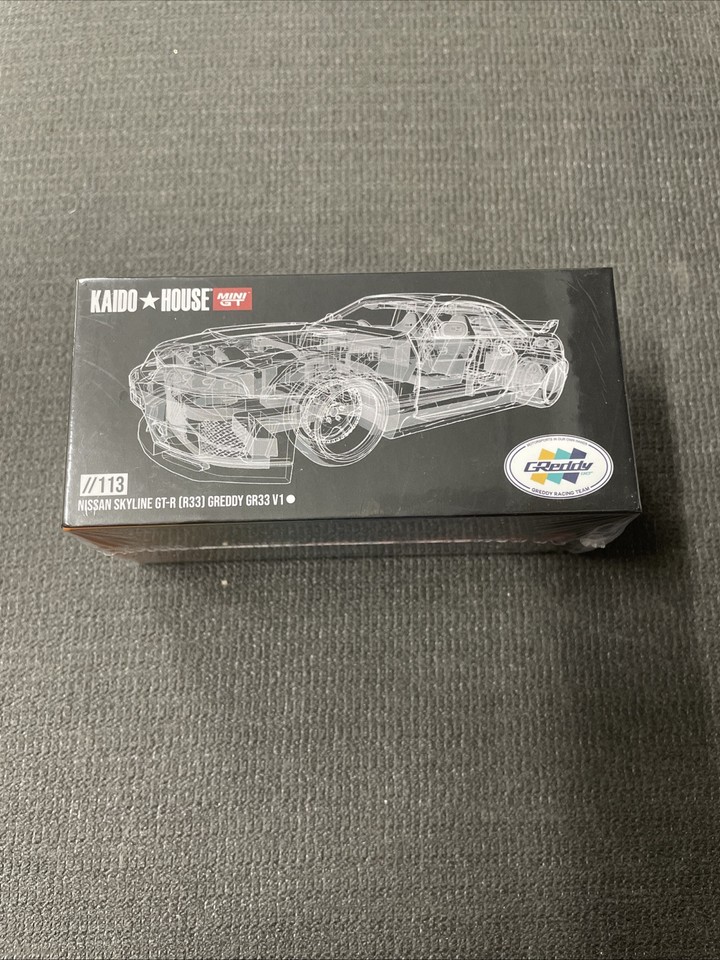 Kaido House Mini GT Nissan Skyline GT-R (R33) Greddy Racing Team GR33 ...