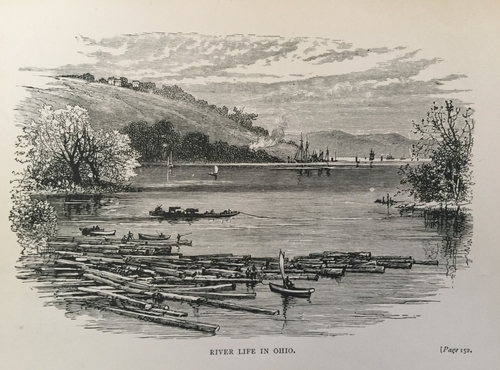 1884 Engraving | River Life in Ohio – President Garfield Biography ...