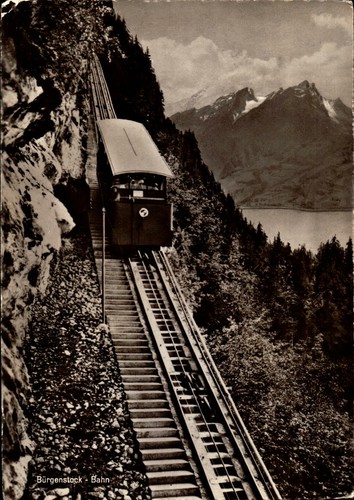Vintage postcard Bürgenstock Funicular Bahn Railway unused | eBay