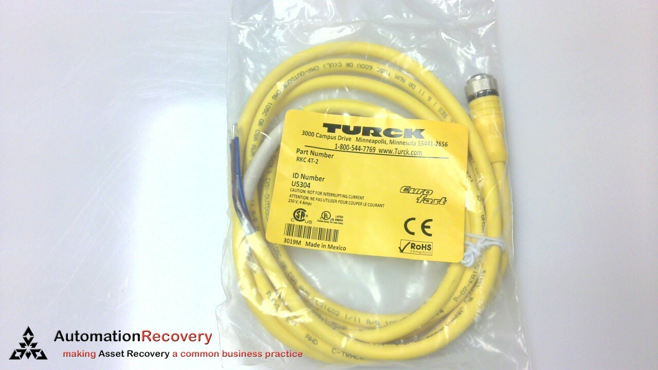 Turck RKC 4t-2 EUROFAST Single-ended CORDSET U5304 #289954 for sale ...