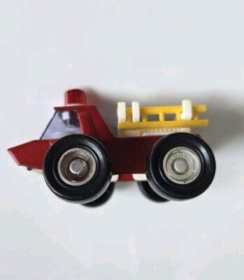 Vintage Buddy L Fire Truck Red Stamped Steel Metal Plastic Wide Tires ...