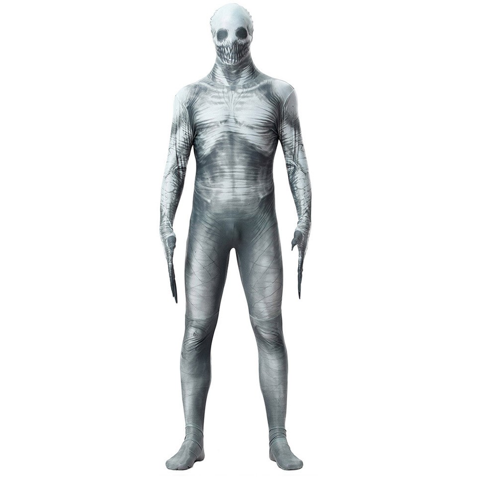 Horror Zombie Jumpsuit Scary Devil Cosplay Costume Suit Spandex ...
