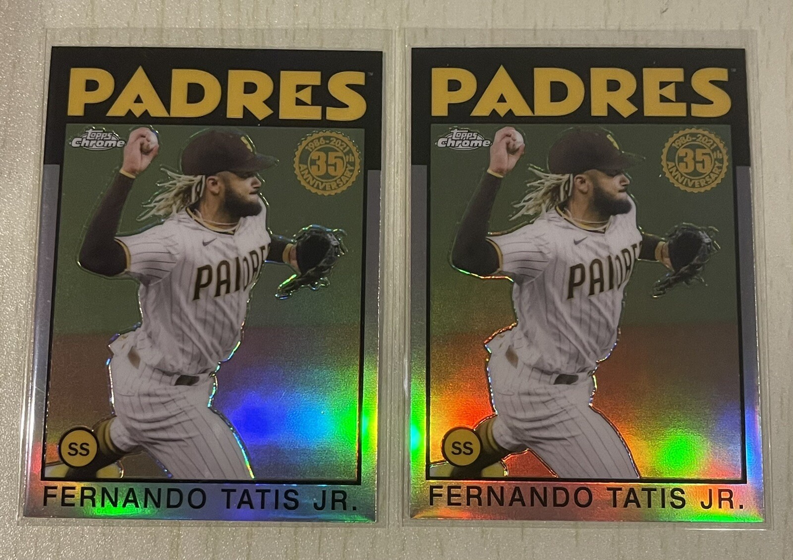 2021 TOPPS CHROME FERNANDO TATIS JR REFRACTOR 86 35TH ANNIVERSARY - Lot ...