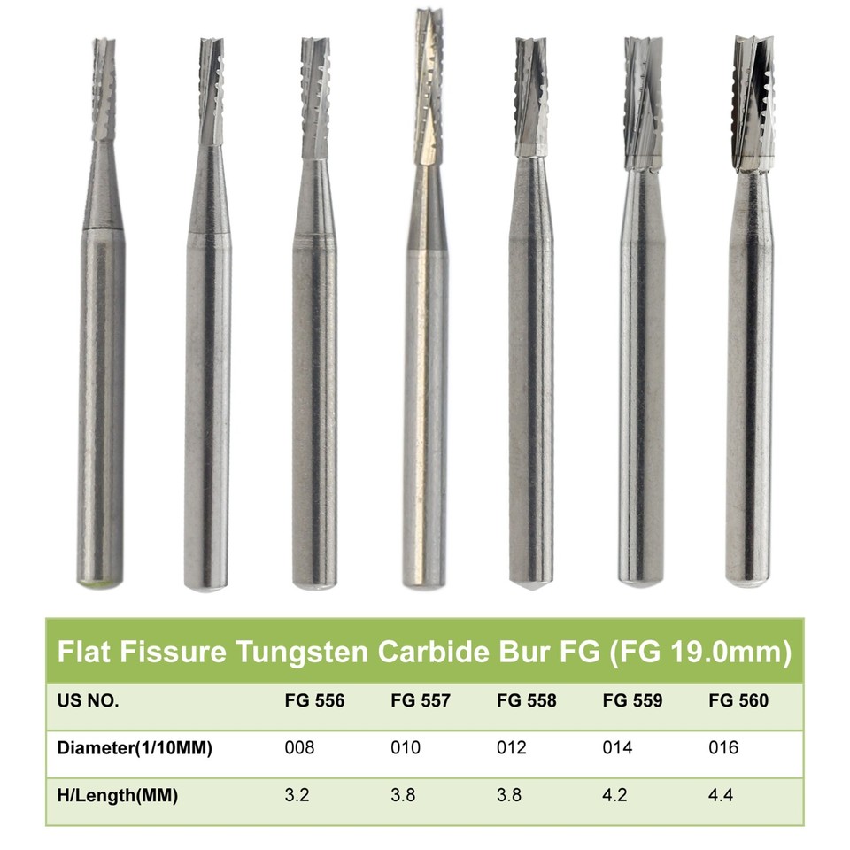 Wave Dental Burs FG 330 557 245 Carbide Burr Friction Grip Round Pear ...