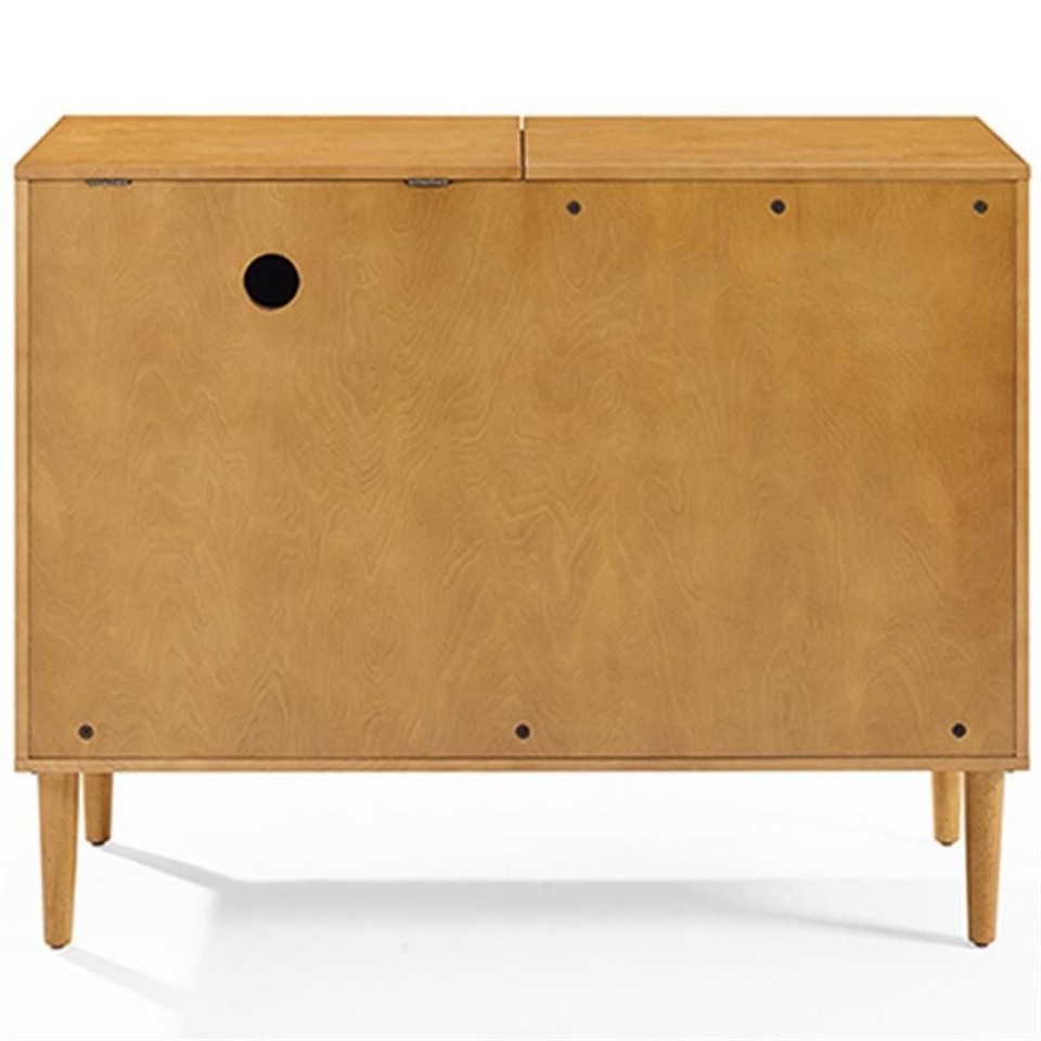 Home Square 2 Piece Solid Wood Media Console Table Set in Acorn Brown ...