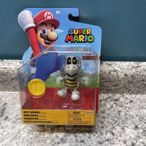 Dry Bones Koopa w Coin Super Mario World of Nintendo Jakks 4” Figure ...