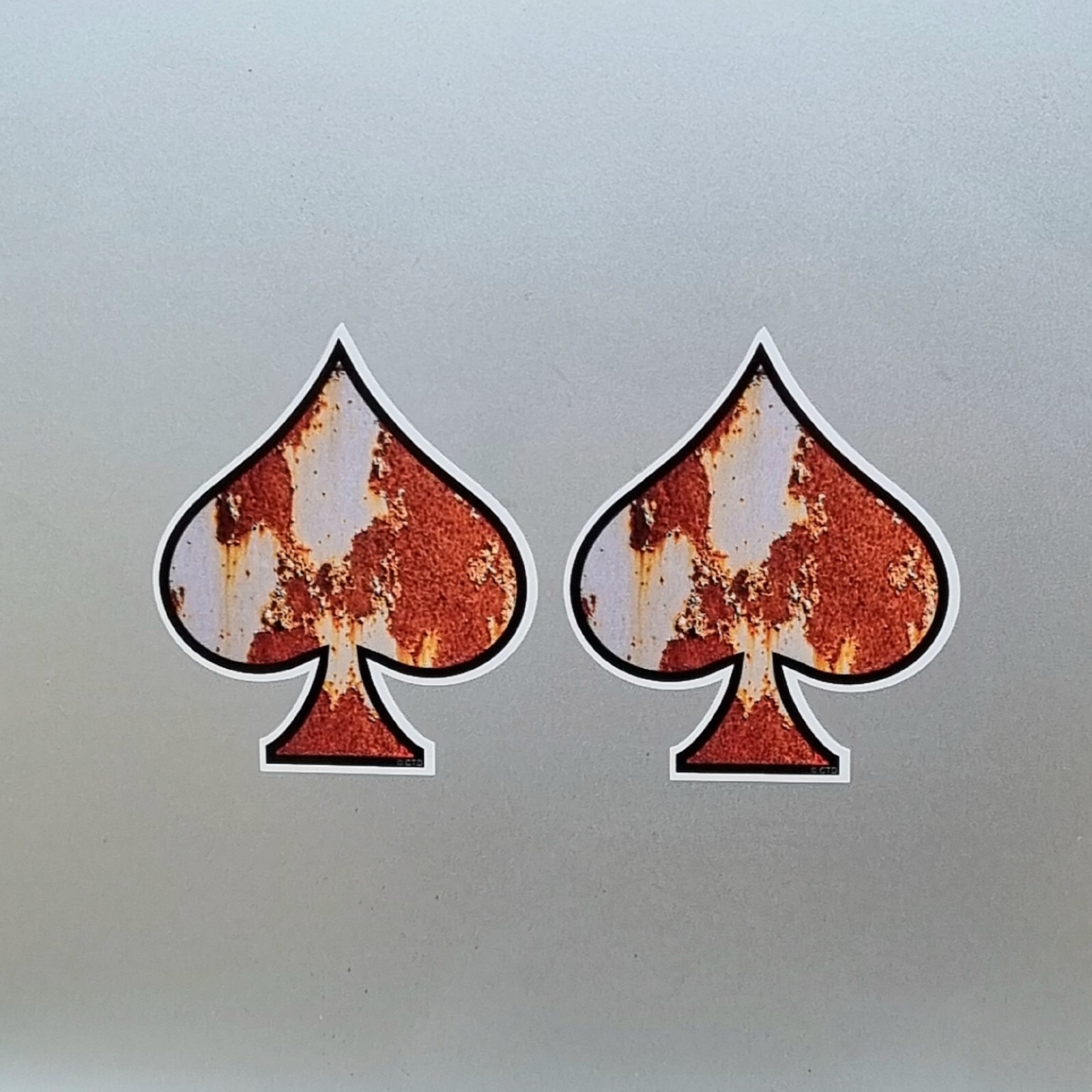 2x Rusty Rusted Metal Effect Ace of Spades Vinyl Sticker Decal For Car ...