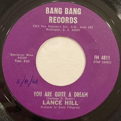 Lance Hill – You Are Quite A Dream – Bang Bang Records - FM 4811 – 1967 ...