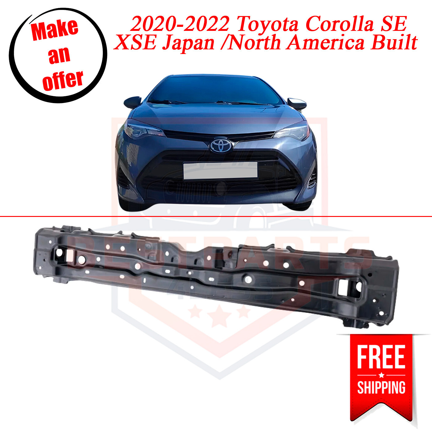 New Radiator Support 5320502300 Upper Tie Bar for 2020-2022 Toyota ...