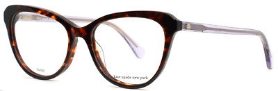 KATE SPADE Chantelle 086 Havana Womens Semi Cat Eye Eyeglasses 52-16 ...