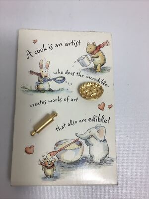 Hallmark Pin Pairs A Cook is an Artist Vintage Set of Pins | eBay