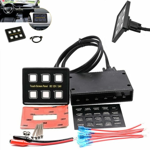 6Gang LED Touch Screen Switch Control Panel For Car SUV Pickup Boat ...