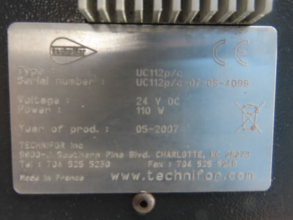 Technifor UCF112/P/C Marking System Control Unit 24VDC 110W | eBay