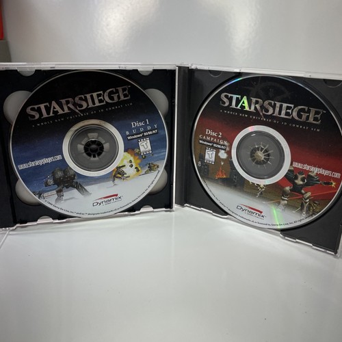 Starsiege (PC, CD-ROM, 1999) DISC 1 & 2 Loose Video Games Dynamic ...