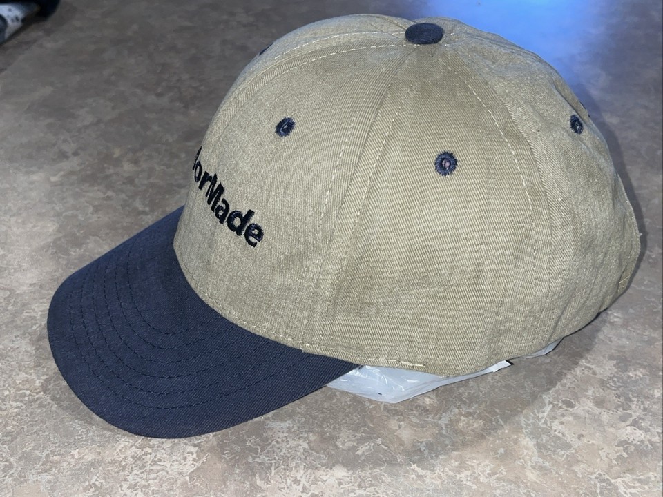 Vintage TaylorMade Hat Mens Strapback Tan Blue Y2K Summer Golf | eBay