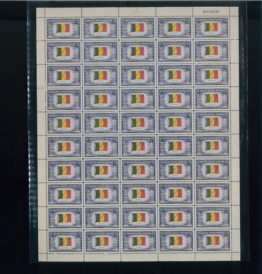 United States 5¢ Belgium Overrun Nations Postage Stamp #914 MNH Sheet ...