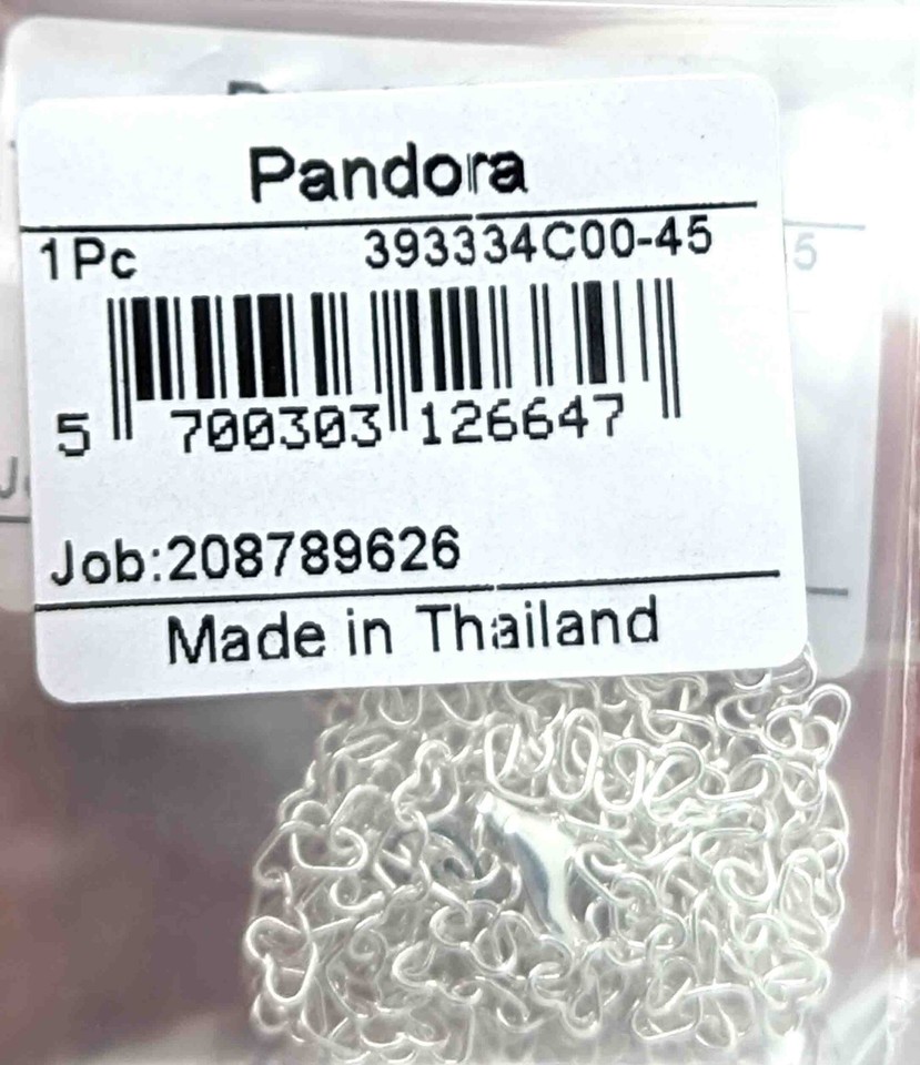 NEW 100% Authentic PANDORA 925 Ale S Linked Hearts Collier Necklace ...