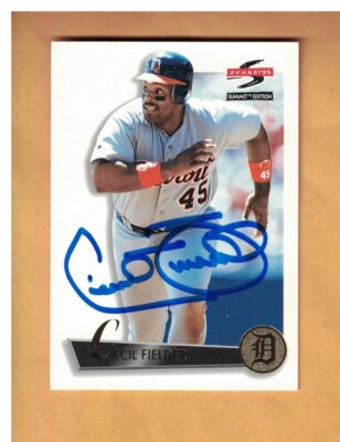 Cecil Fielder Autographed 1995 SCORE SUMMIT BASEBALL CARD SIGNED ...