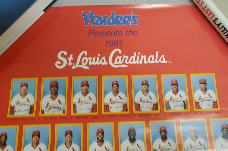 HARDEE'S PRESENTS: 1991: ST. LOUIS CARDINALS ROLLED POSTER: G | eBay