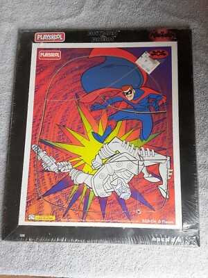 Playskool Sealed 1997 Batman DC Comics Puzzle Robin Mr Freeze HTF Wood ...