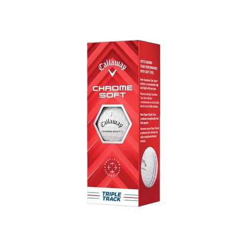 CALLAWAY Golf Ball CHROME SOFT Triple Track Ball White 3 Pieces BL CG ...