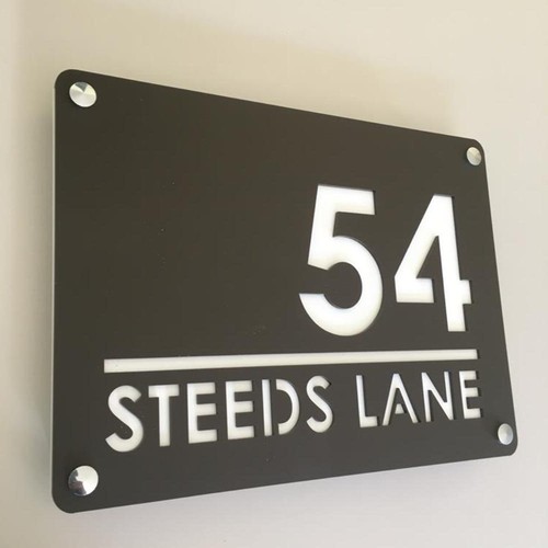 Rectangular House Name and Number Signs | eBay