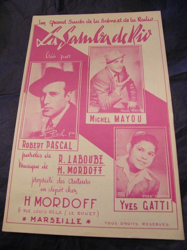 Partition The Samba of Rio Mayou Pascal Gatti Mordoff Music Sheet | eBay
