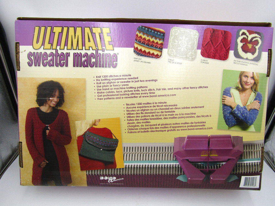 Bond America Ultimate Sweater Knitting Machine Brand New 736981010089 ...