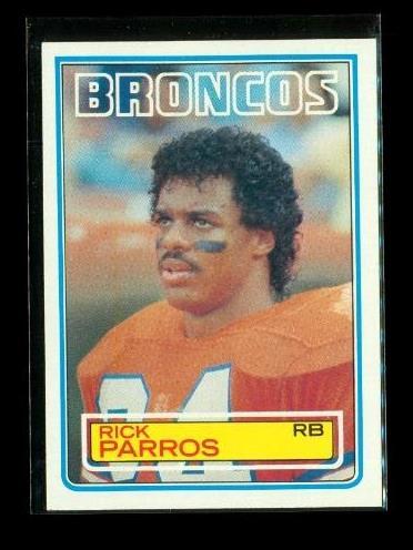 Vintage 1983 TOPPS Football Trading Card #266 RICK PARROS Denver ...