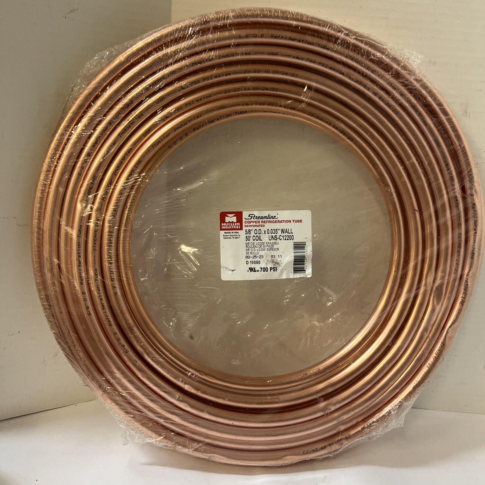 Müller 657R 5/8" ACR Coil Copper Tubing - 50ft for sale online | eBay