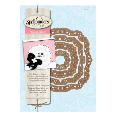 SPELLBINDERS NESTABILITIES DECORATIVE LABELS THIRTY-FOUR DIES S4-427 | eBay