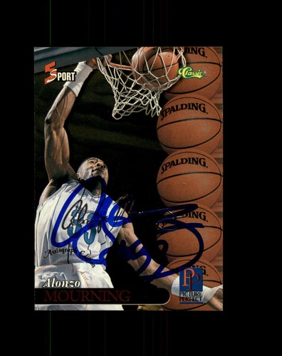 Alonzo Mourning Signed 1995 Classic 5 Sport Signings #S100 In Person ...