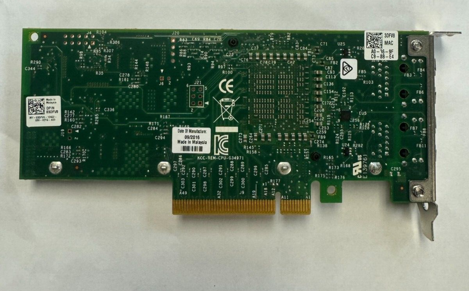 Dell X540-T2 10Gbps 2-Port Network Adapter (540-BBHD 3DFV8 660162601707 ...