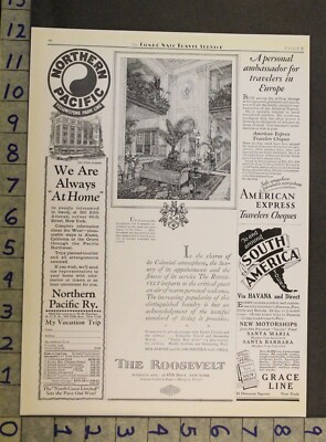 1928 ROOSEVELT HOTEL DECOR ARCHITECTURE MADISON AVENUE HAVANA HISTORIC ...