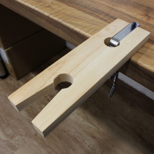8" 200mm Hardwood Bench Pin Vice / Clamp Jewellers V Slot Watch Repair ...