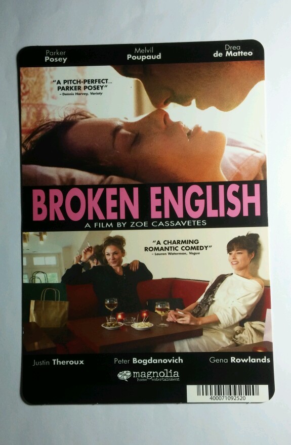 BROKEN ENGLISH PARKER POSEY DREA DE MATTEO MINI POSTER BACKER CARD (NOT ...