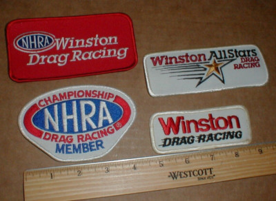 4 VTG 1980's Winston Drag Racing Series NHRA Jacket Hat Patches Patch ...